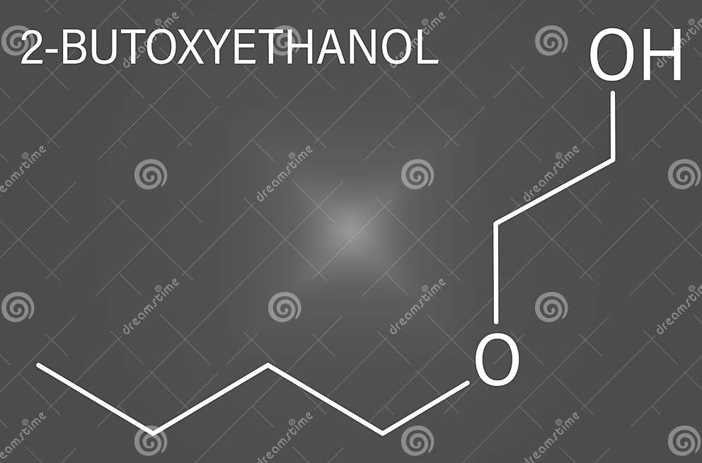 2-Butoxyethanol Molecule. Skeletal Formula. Stock Vector - Illustration ...