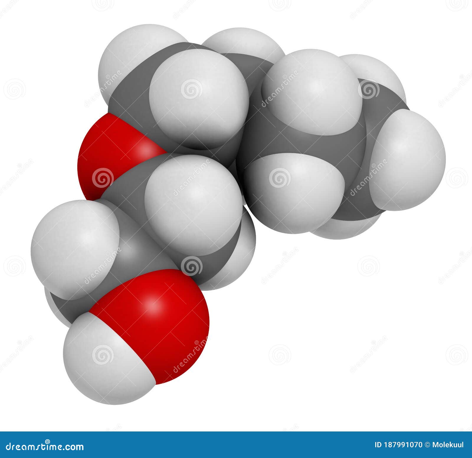 2-butoxyethanol Molecule. Used As Solvent and Surfactant. 3D Rendering ...