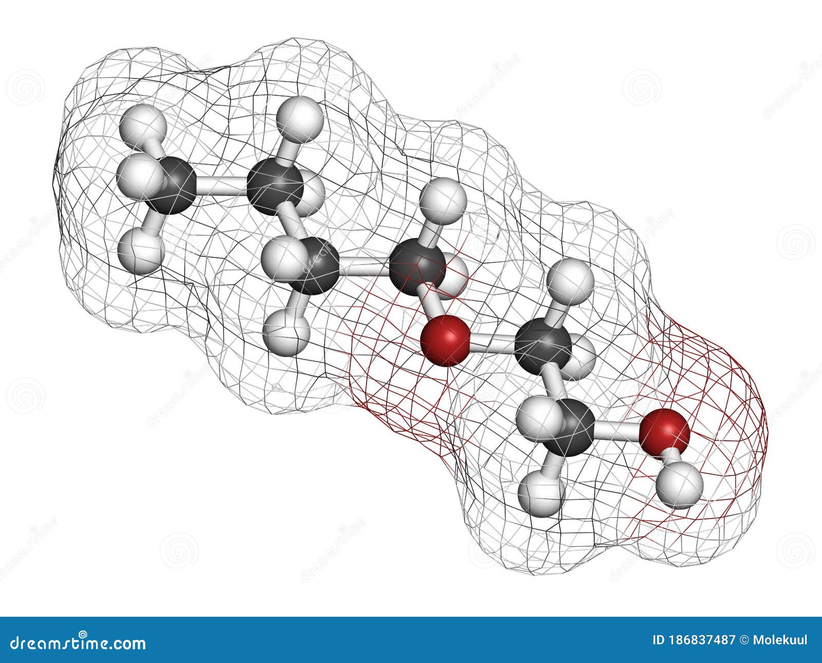2-Butoxyethanol Solvent And Surfactant Molecule. Skeletal Formula ...