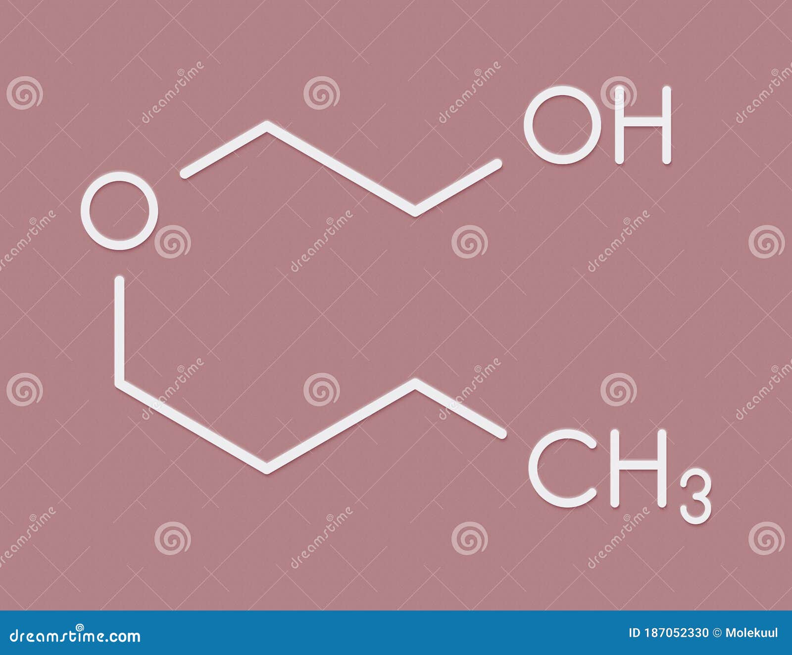 2-Butoxyethanol Solvent and Surfactant Molecule. Skeletal Formula ...