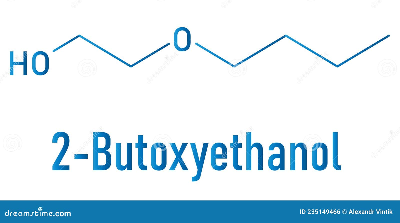 2-Butoxyethanol Solvent and Surfactant Molecule. Skeletal Formula Stock ...