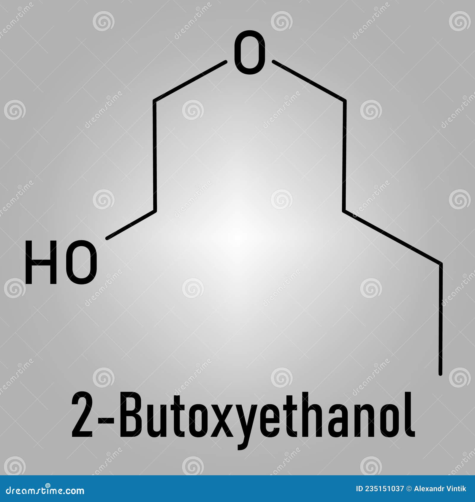 2-Butoxyethanol Solvent and Surfactant Molecule. Skeletal Formula Stock ...