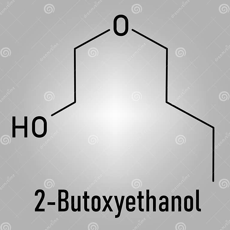 2-Butoxyethanol Solvent and Surfactant Molecule. Skeletal Formula Stock ...