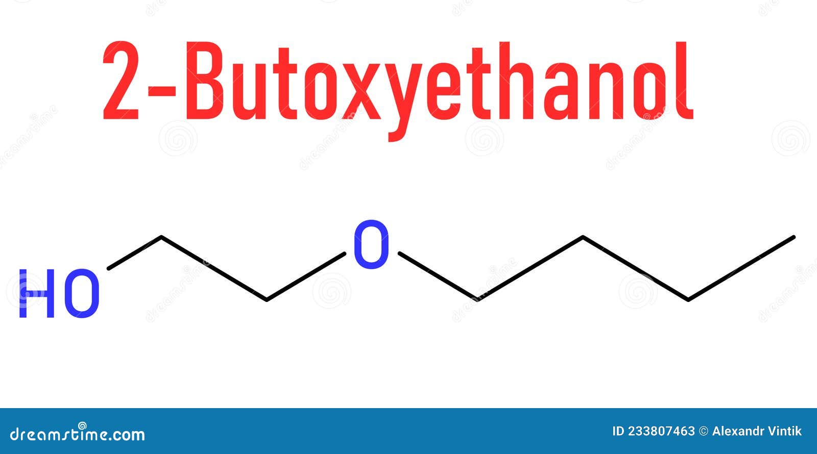 2-Butoxyethanol Solvent and Surfactant Molecule. Skeletal Formula Stock ...