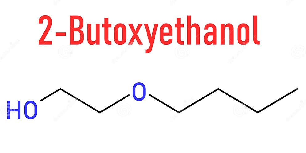 2-Butoxyethanol Solvent and Surfactant Molecule. Skeletal Formula Stock ...