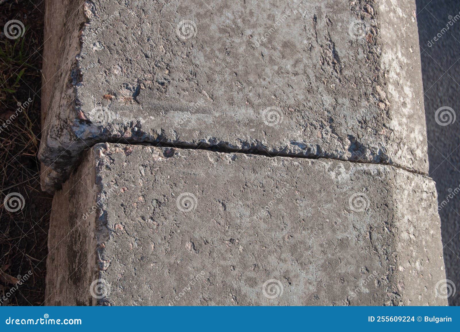 Joint between Two Concrete Blocks Stock Photo - Image of abstraction ...