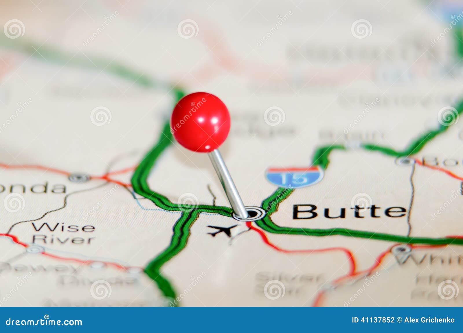 Butte city pin stock photo. Image of guide, leisure, wise - 41137852