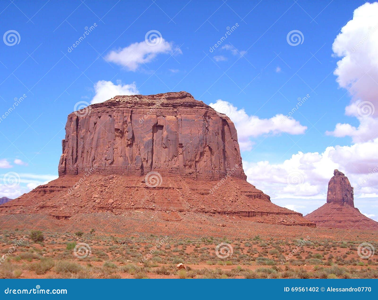 Butte in Monument Valley stock photo. Image of orange - 69561402