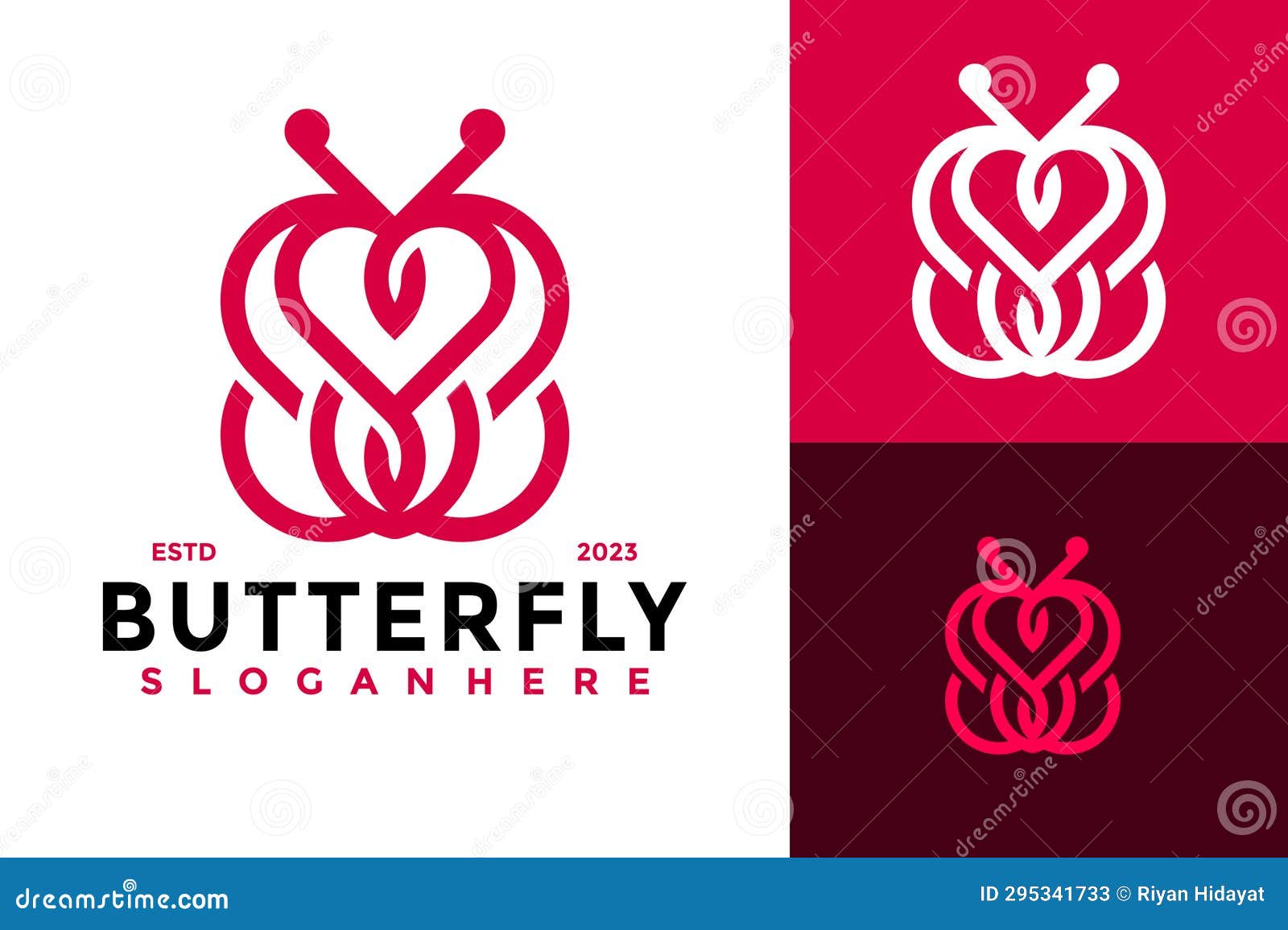 Buttefly Linear Logo Design Vector Symbol Icon Illustration Stock ...