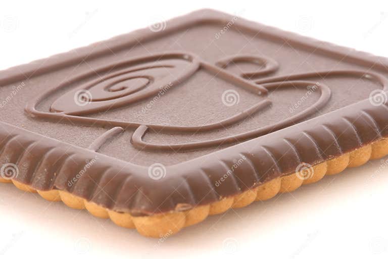 Butter Biscuit Covered with Chocolate Stock Photo - Image of crunchy ...