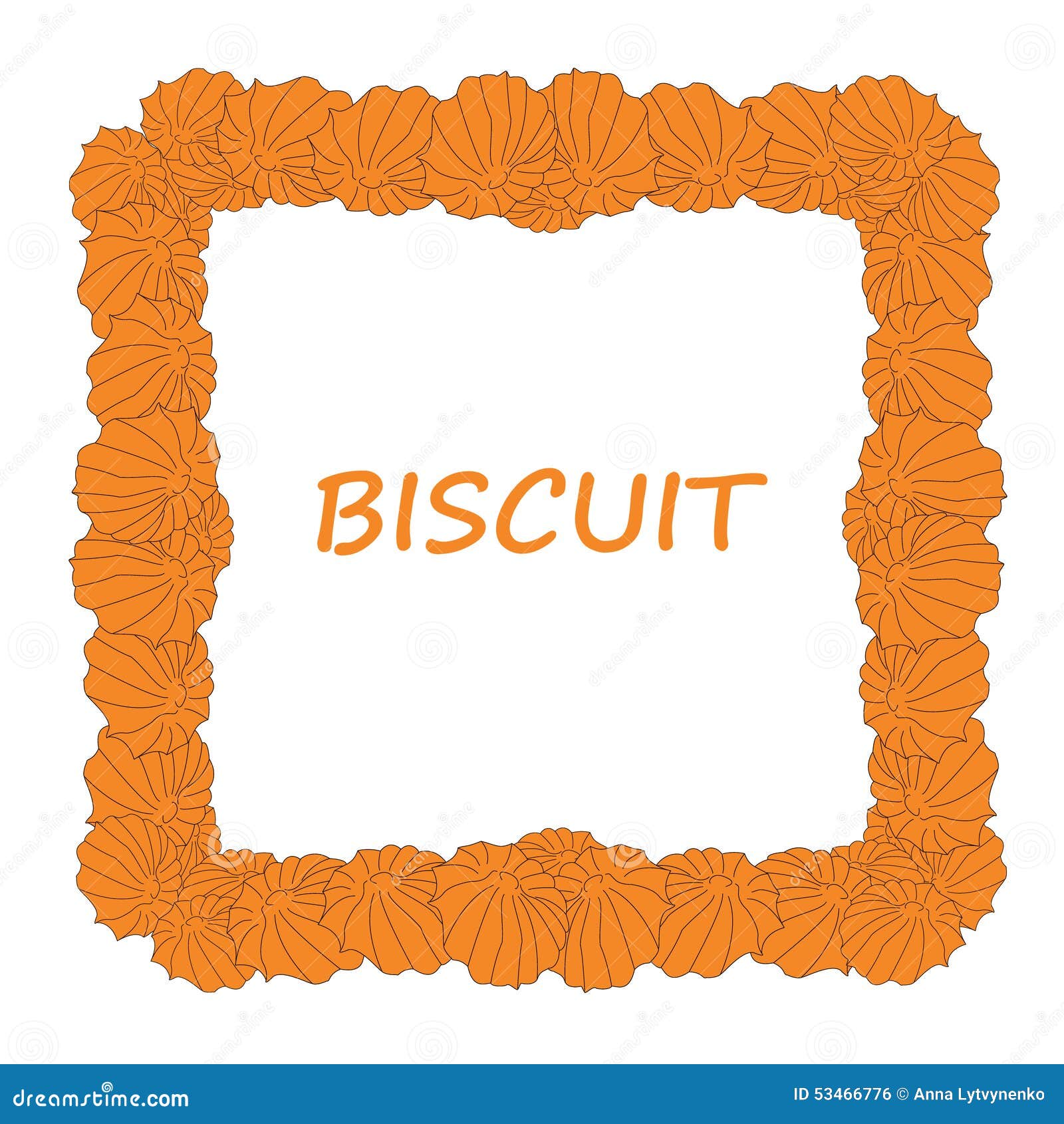 Butter biscuit frame stock vector. Illustration of isolated - 53466776
