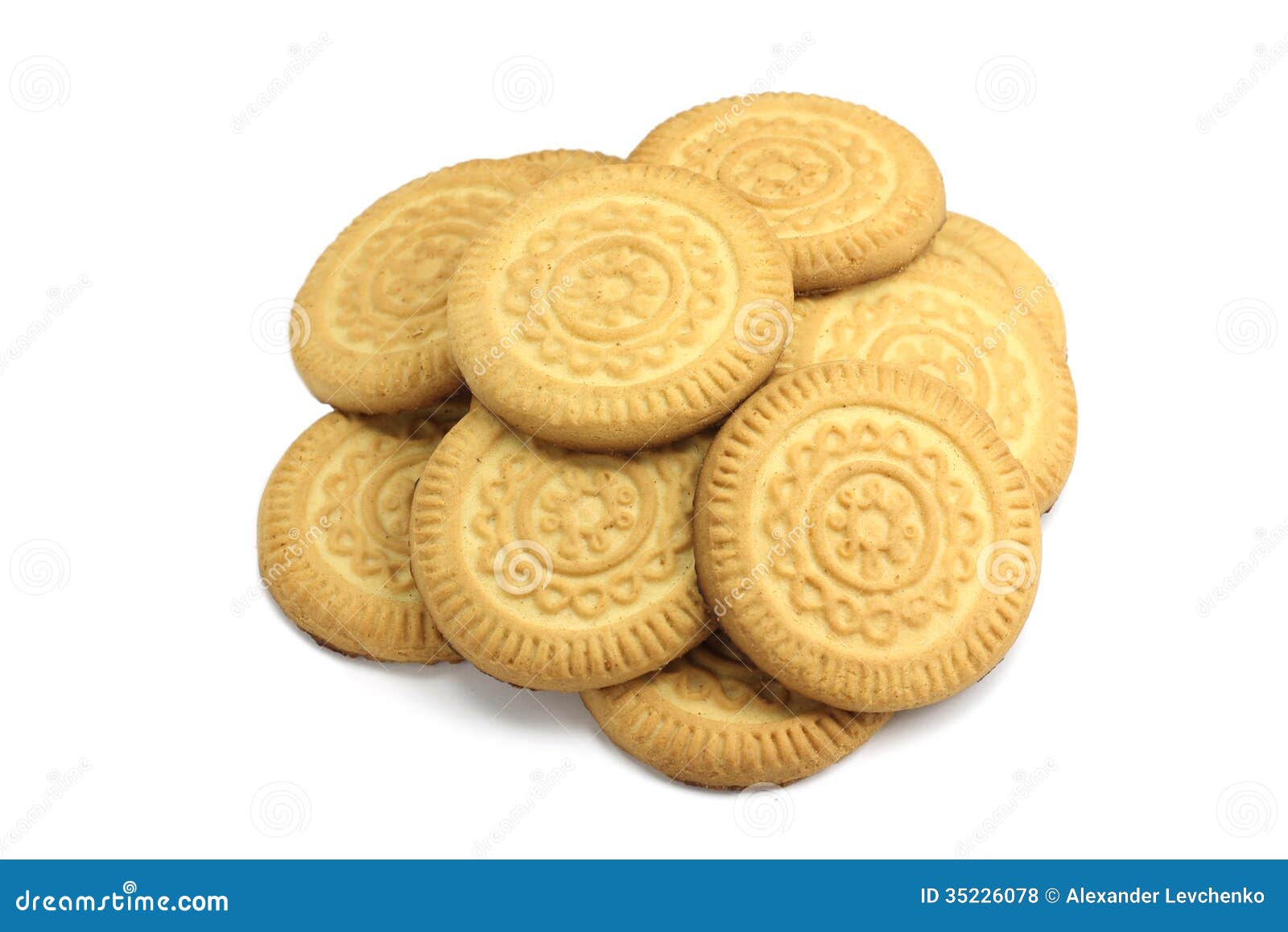 Butter Biscuits Round Shape Stock Photo - Image: 35226078