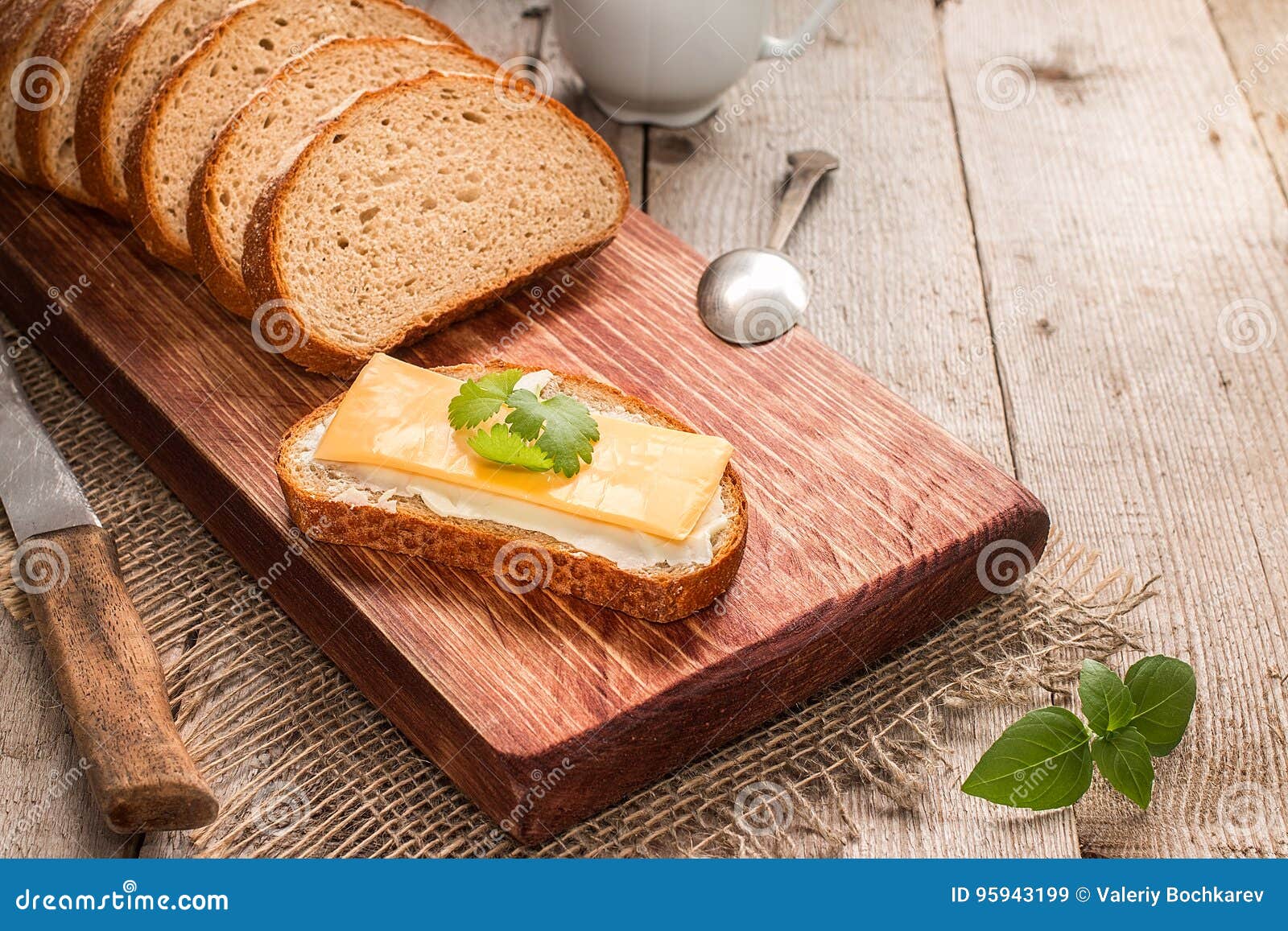 Butter and Bread for Breakfast Stock Image - Image of ingredient ...