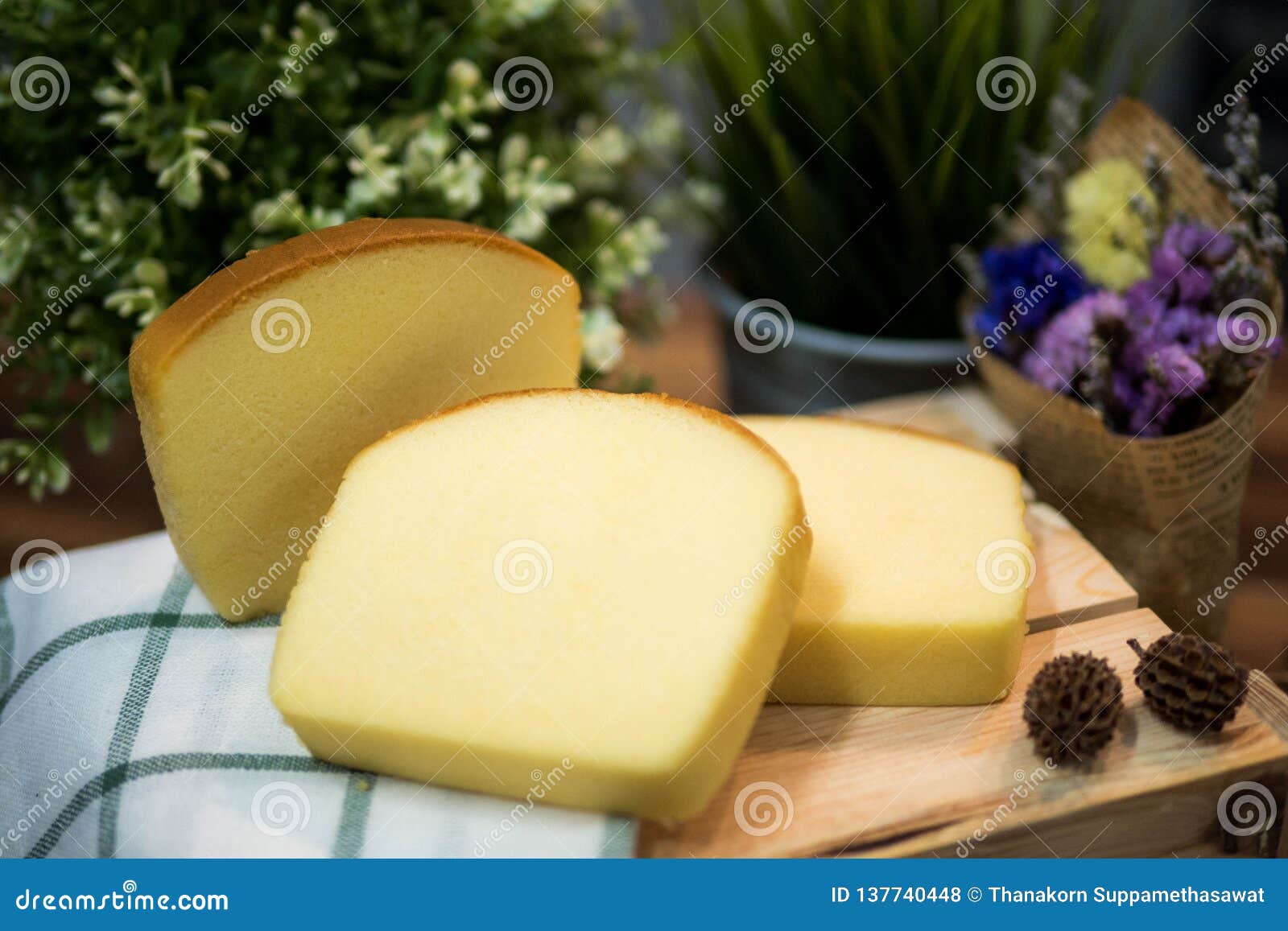 Butter Cake with Beautiful Decoration Stock Photo - Image of closeup ...