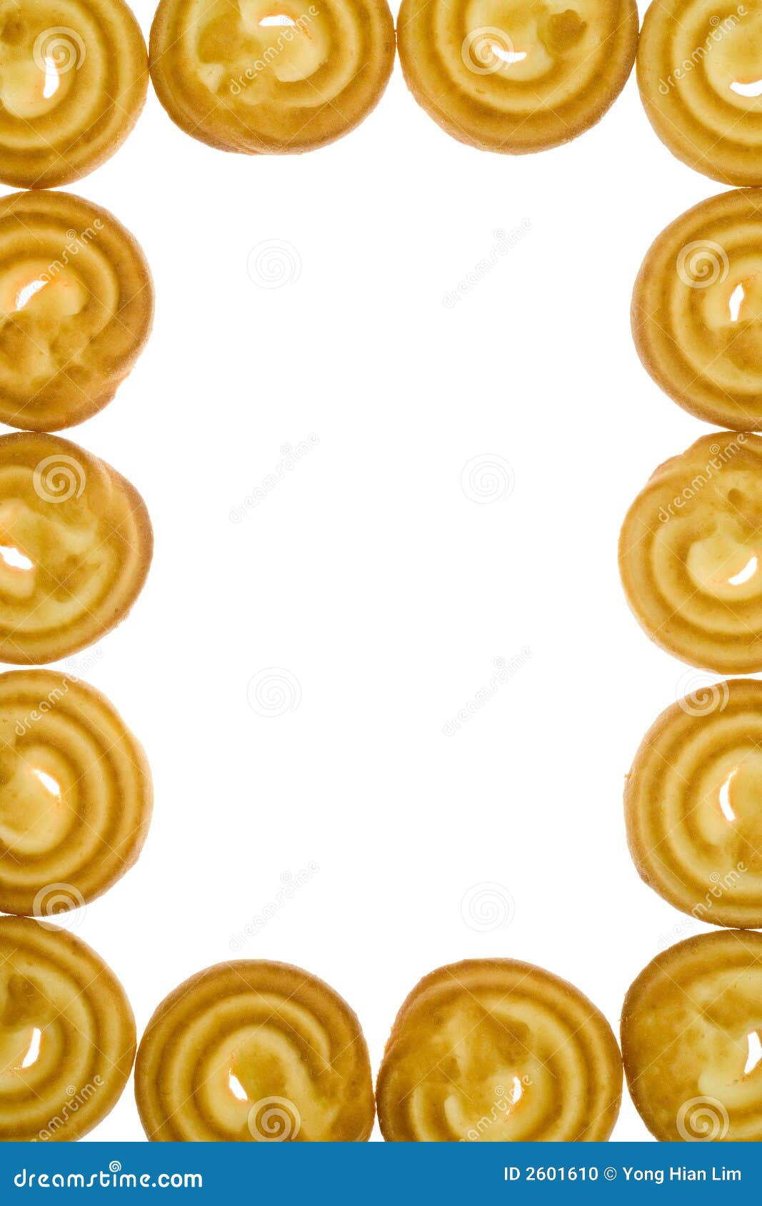Butter cookie frame stock photo. Image of bakery, biscuit - 2601610