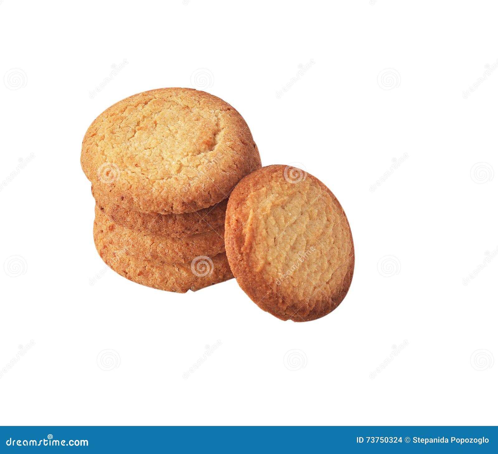 Butter cookies isolated. stock photo. Image of isolated - 73750324