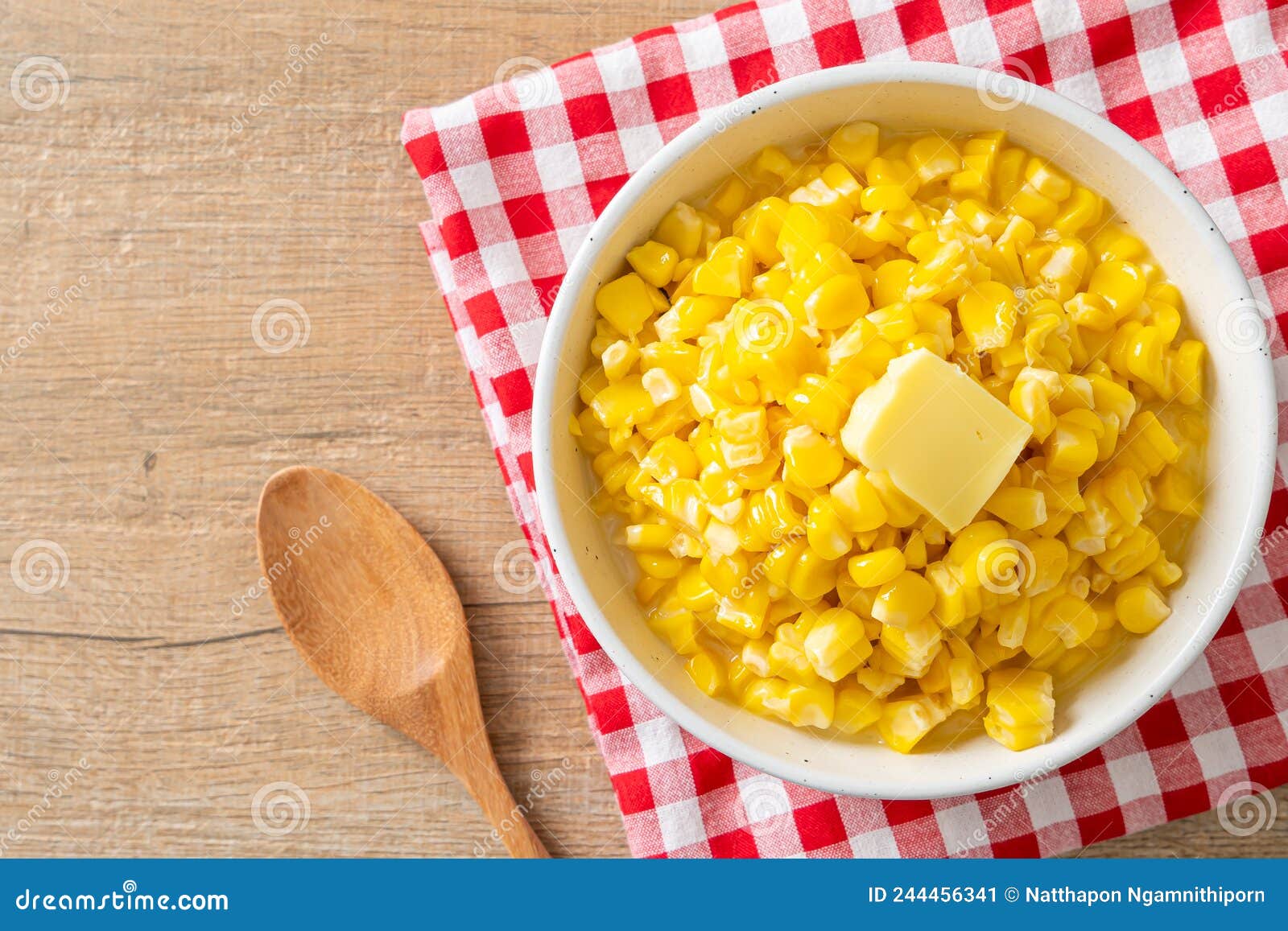 Butter corn or Sweet corn stock image. Image of cooked - 244456341