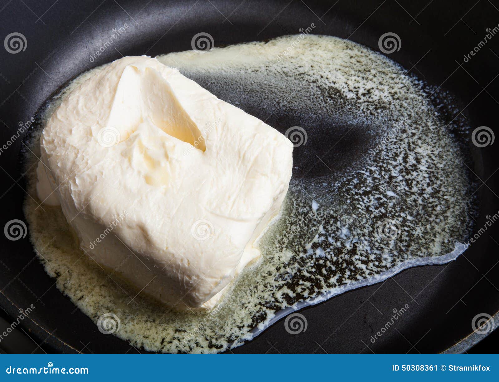 Butter in a frying pan stock image. Image of yellow, healthy - 50308361