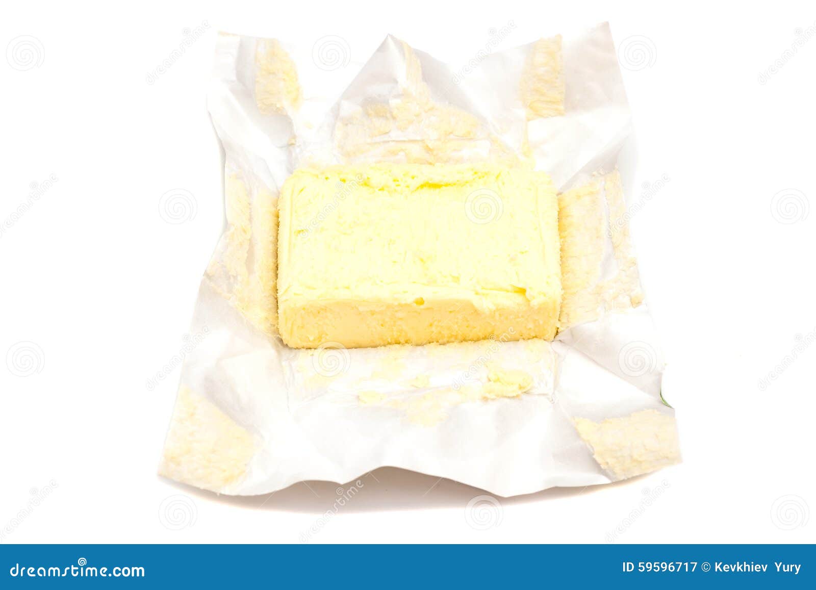 Butter Isolated on White Background Stock Image - Image of food ...