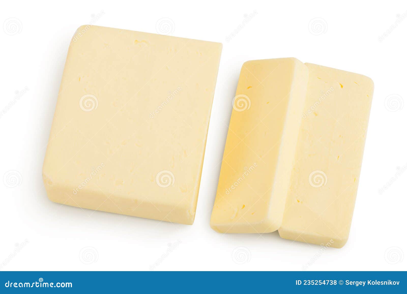 Butter Isolated on White Background with Clipping Path and Full Depth ...