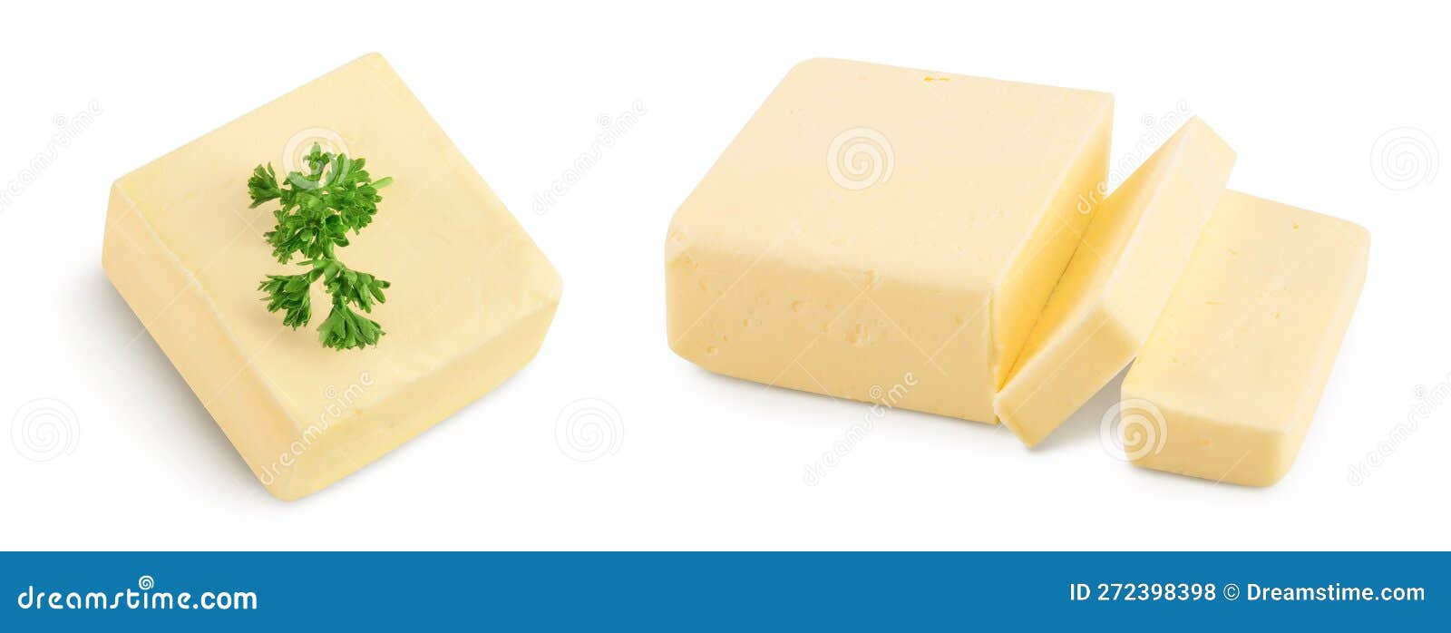 Butter Isolated on White Background with Full Depth of Field. Top View ...