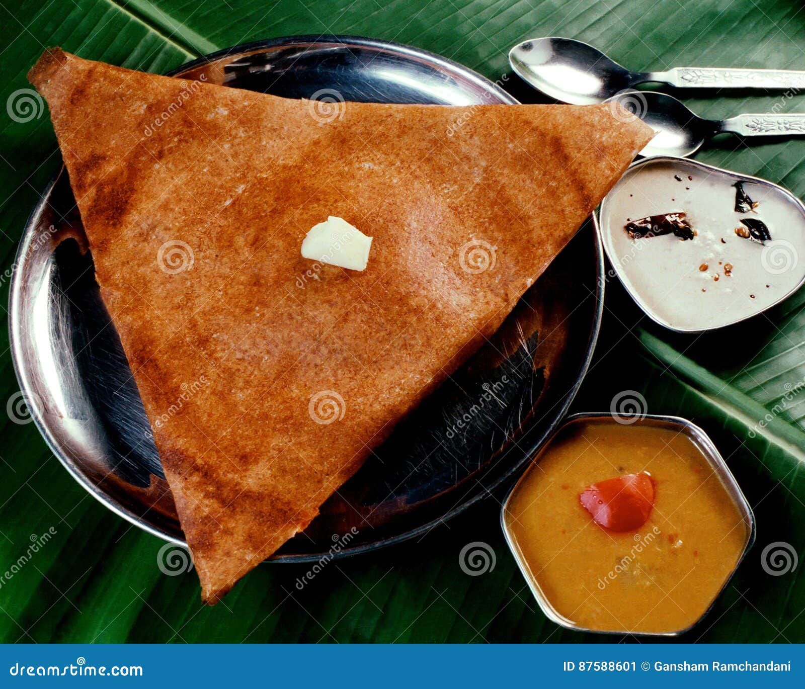 Butter masala Dosa stock image. Image of spices, karnataka - 87588601