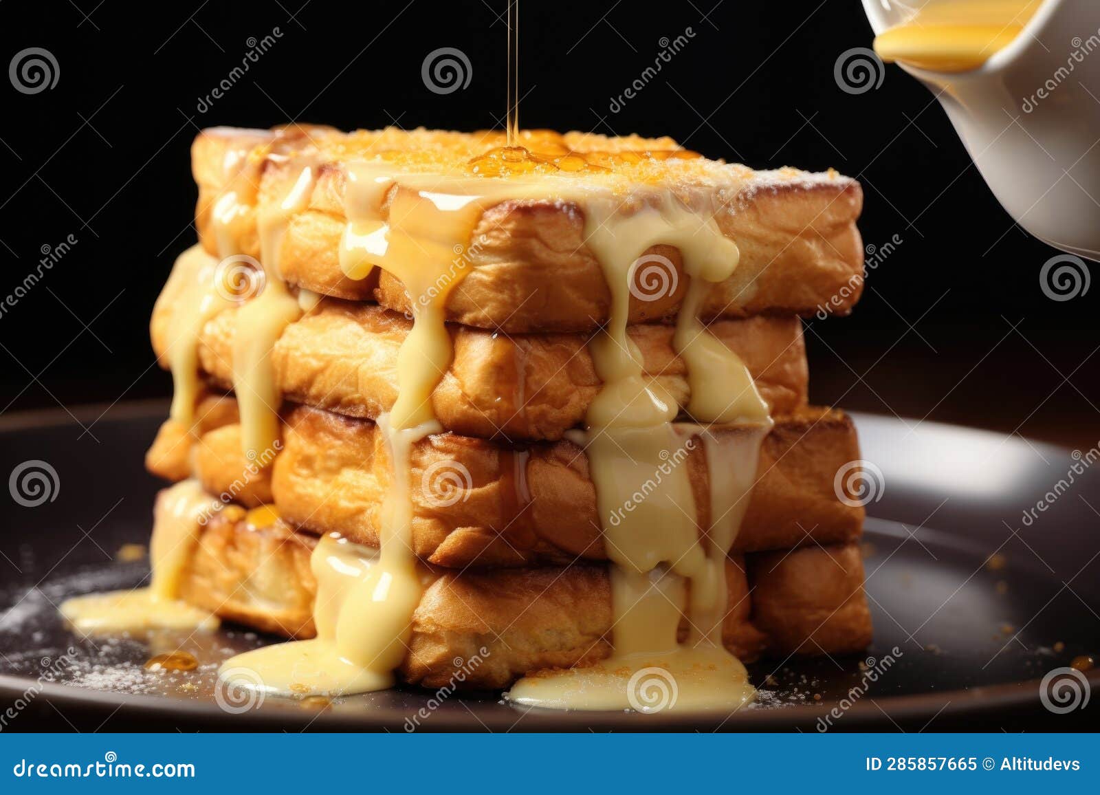 Butter Melting on Warm French Toast Stack Stock Illustration ...