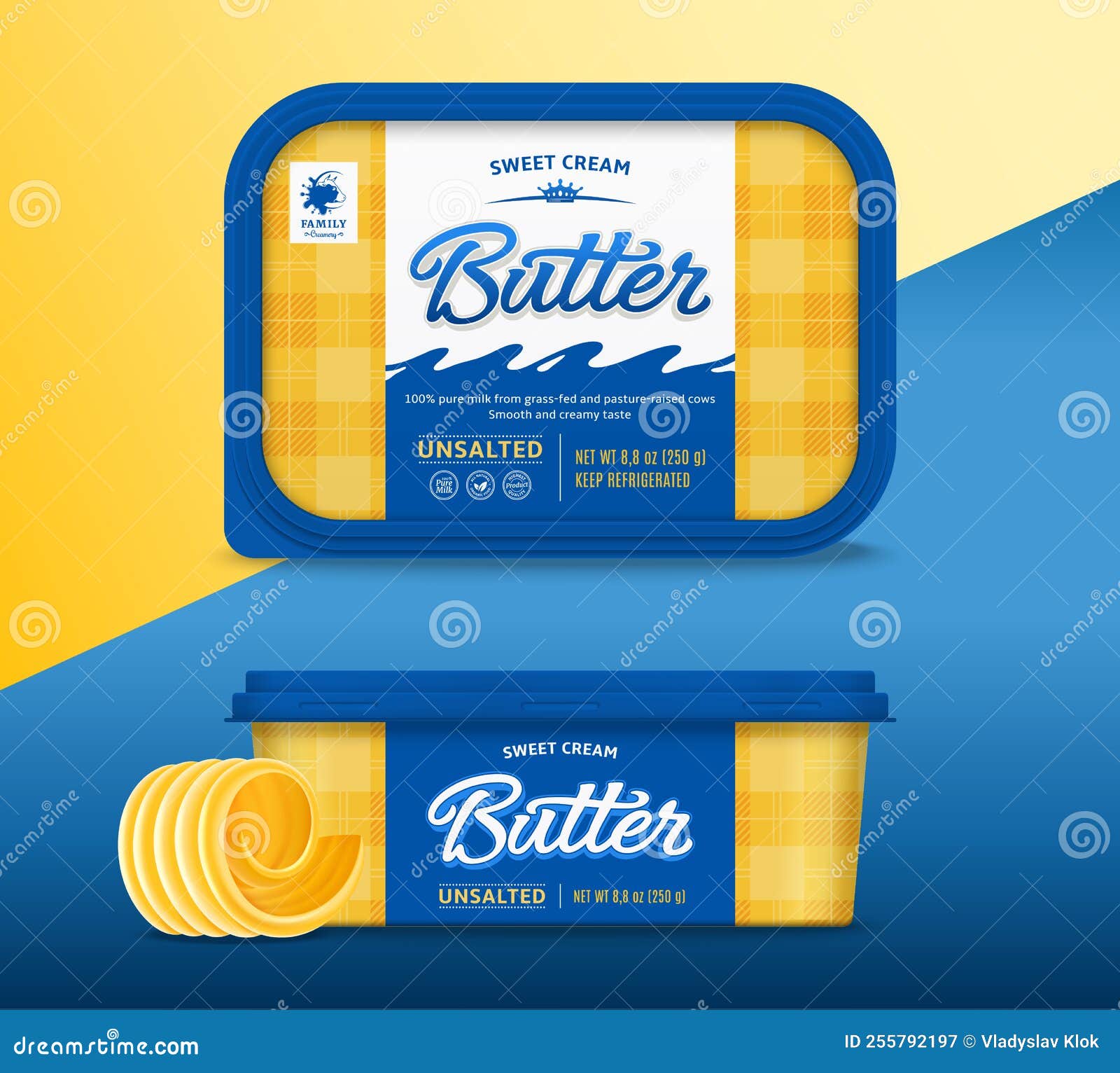 Butter Package Design Template Stock Vector - Illustration of business ...