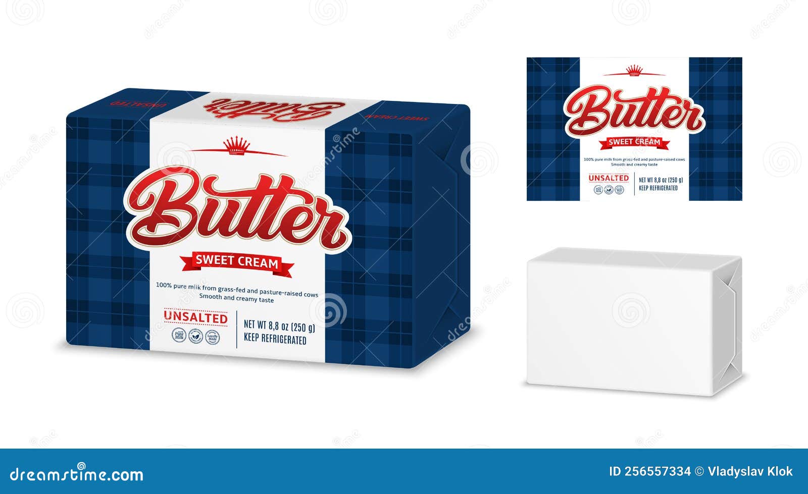 Butter package design stock vector. Illustration of dairy - 256557334