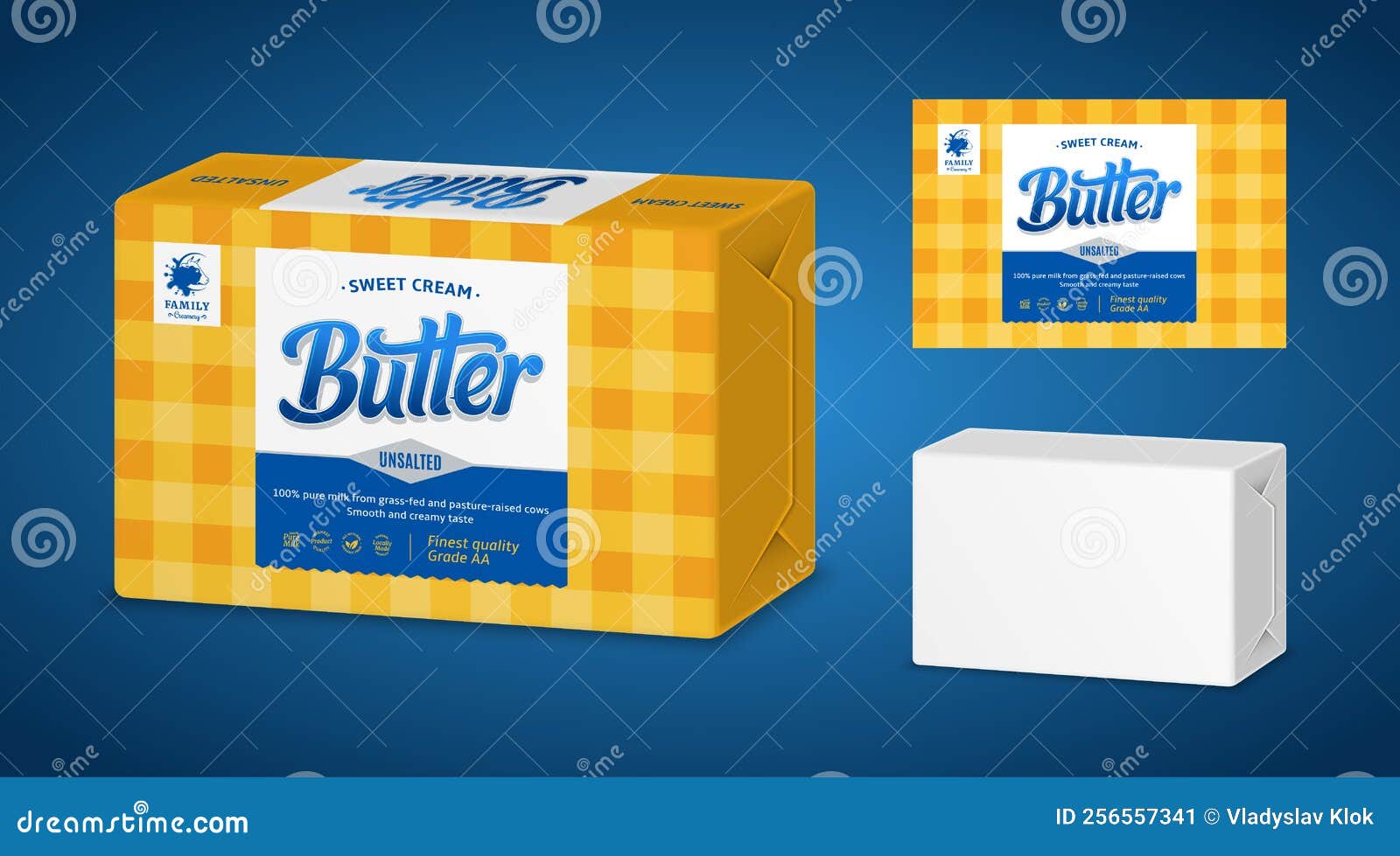 Butter package design stock vector. Illustration of cardboard - 256557341
