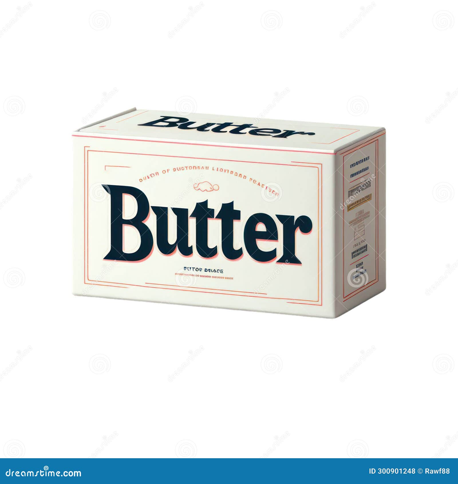 Butter Package Isolated on White Transparent Background Stock ...
