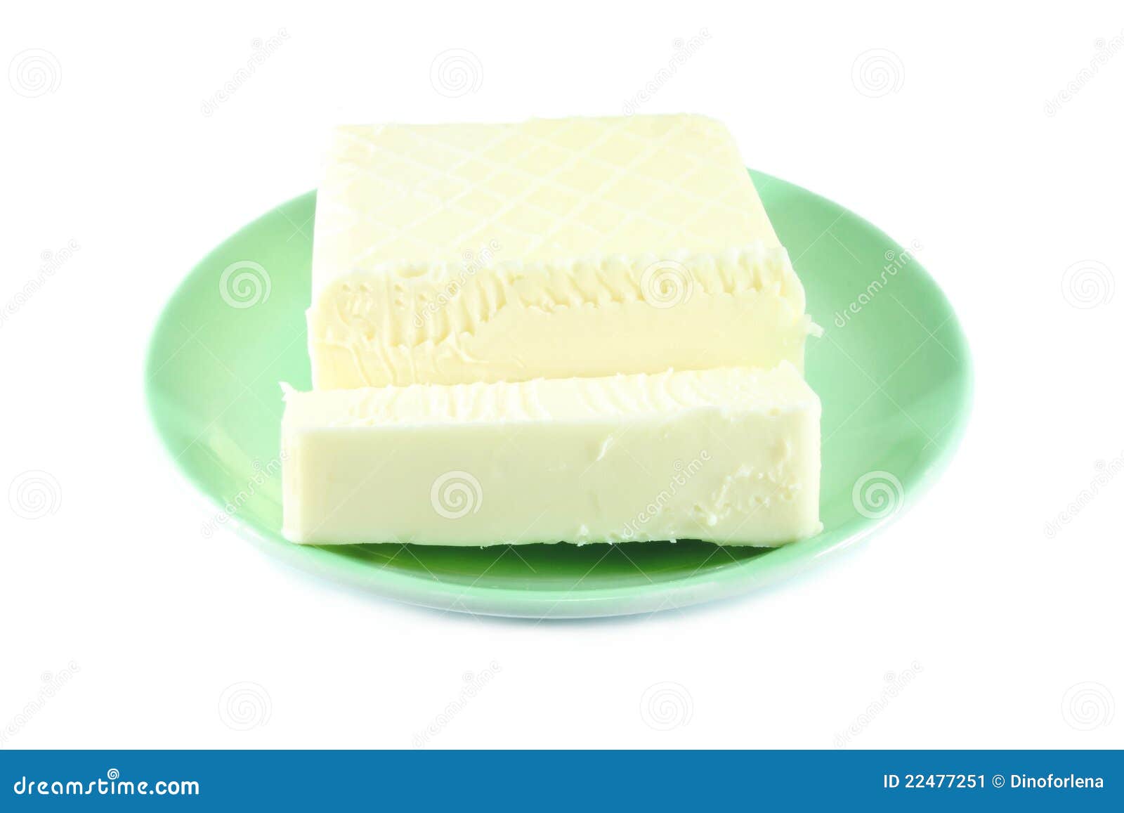 Butter on a platter stock image. Image of butter, products - 22477251