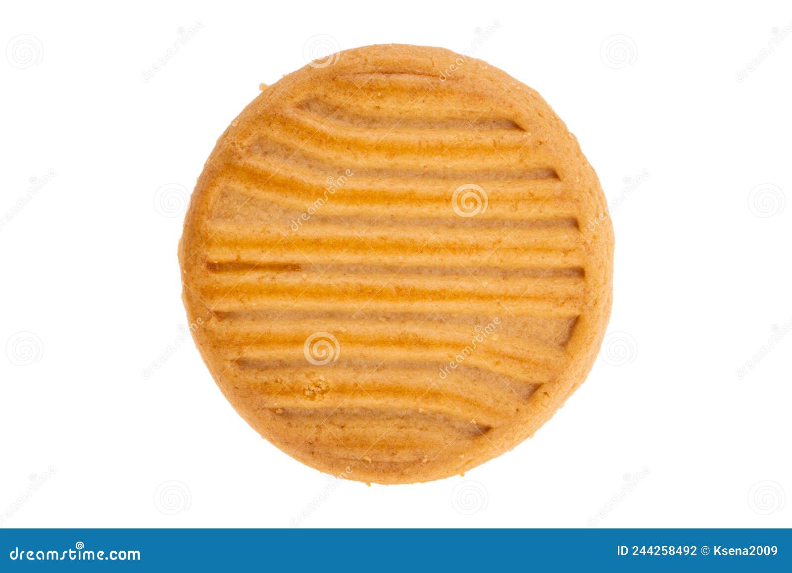 Butter Round Cookie Isolated Stock Photo - Image of biscuit, butter ...