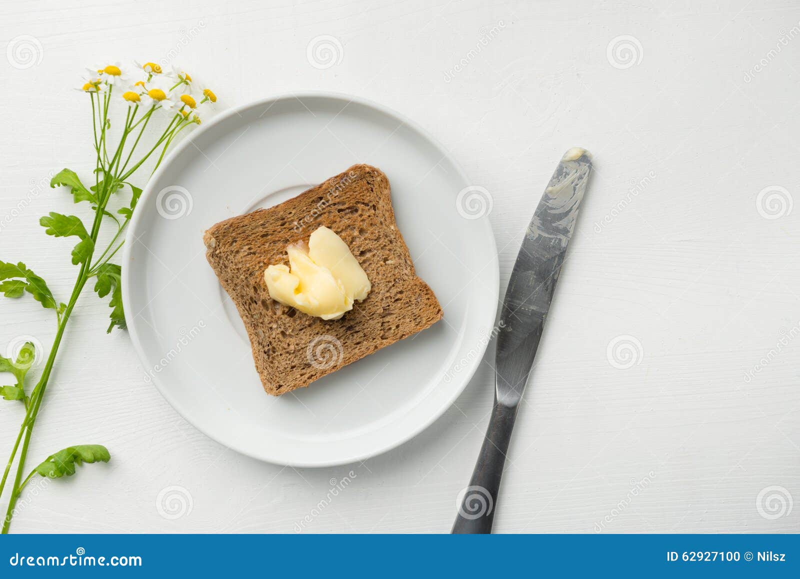 Butter on Toast for Breakfast Stock Photo - Image of bread, healthy ...
