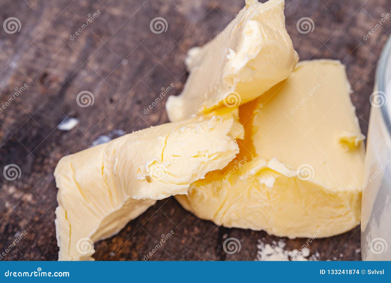 Butter on Wooden Rustic Table Stock Photo - Image of butter, farm ...