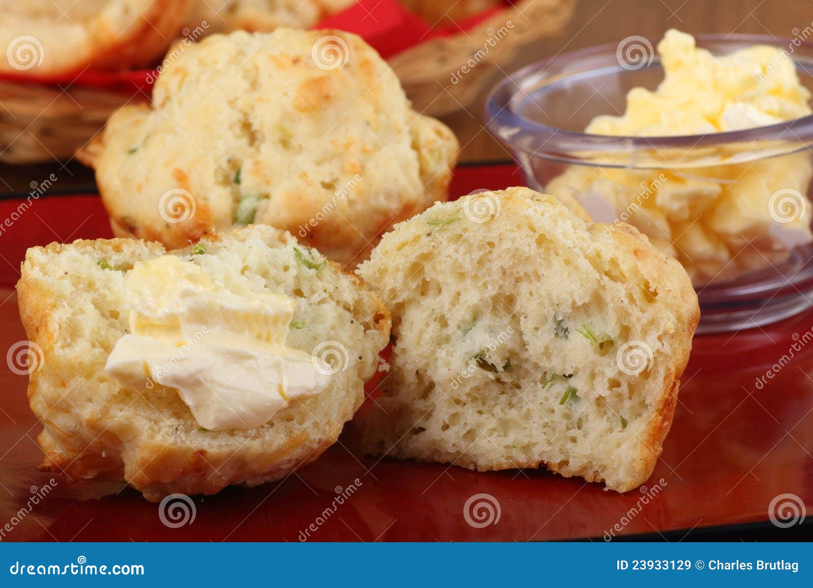 Buttered Biscuit stock image. Image of plate, butter - 23933129