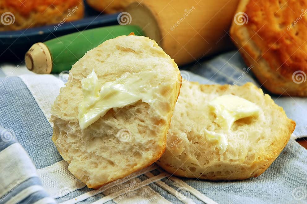 Buttered Biscuits stock image. Image of bread, table, biscuits - 2120145