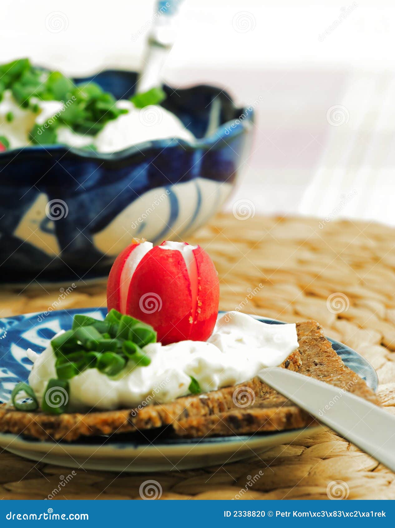 Buttered Bread and Garnish stock photo. Image of garnished - 2338820