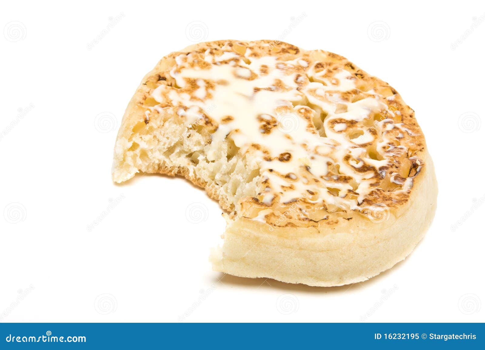 Buttered Crumpet stock image. Image of white, english - 16232195