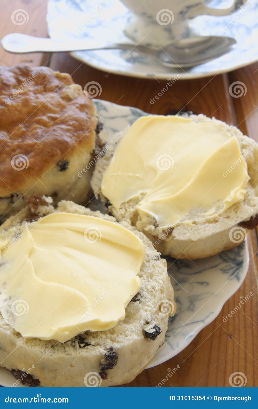 Buttered fruit scones stock photo. Image of sultanas - 31015354
