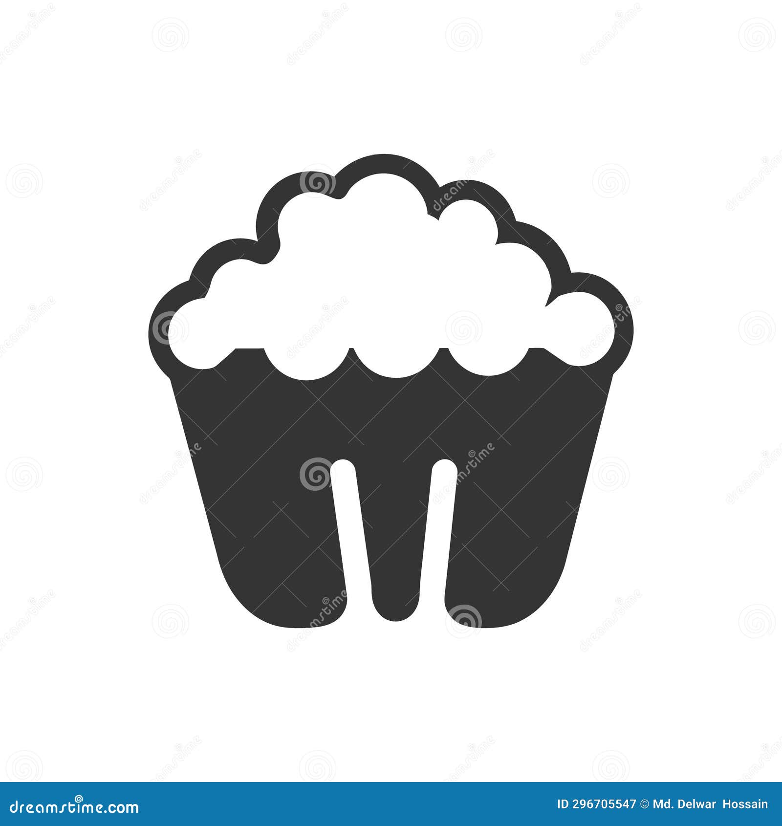 Buttered Popcorn Icon Vector Illustration | CartoonDealer.com #296705548