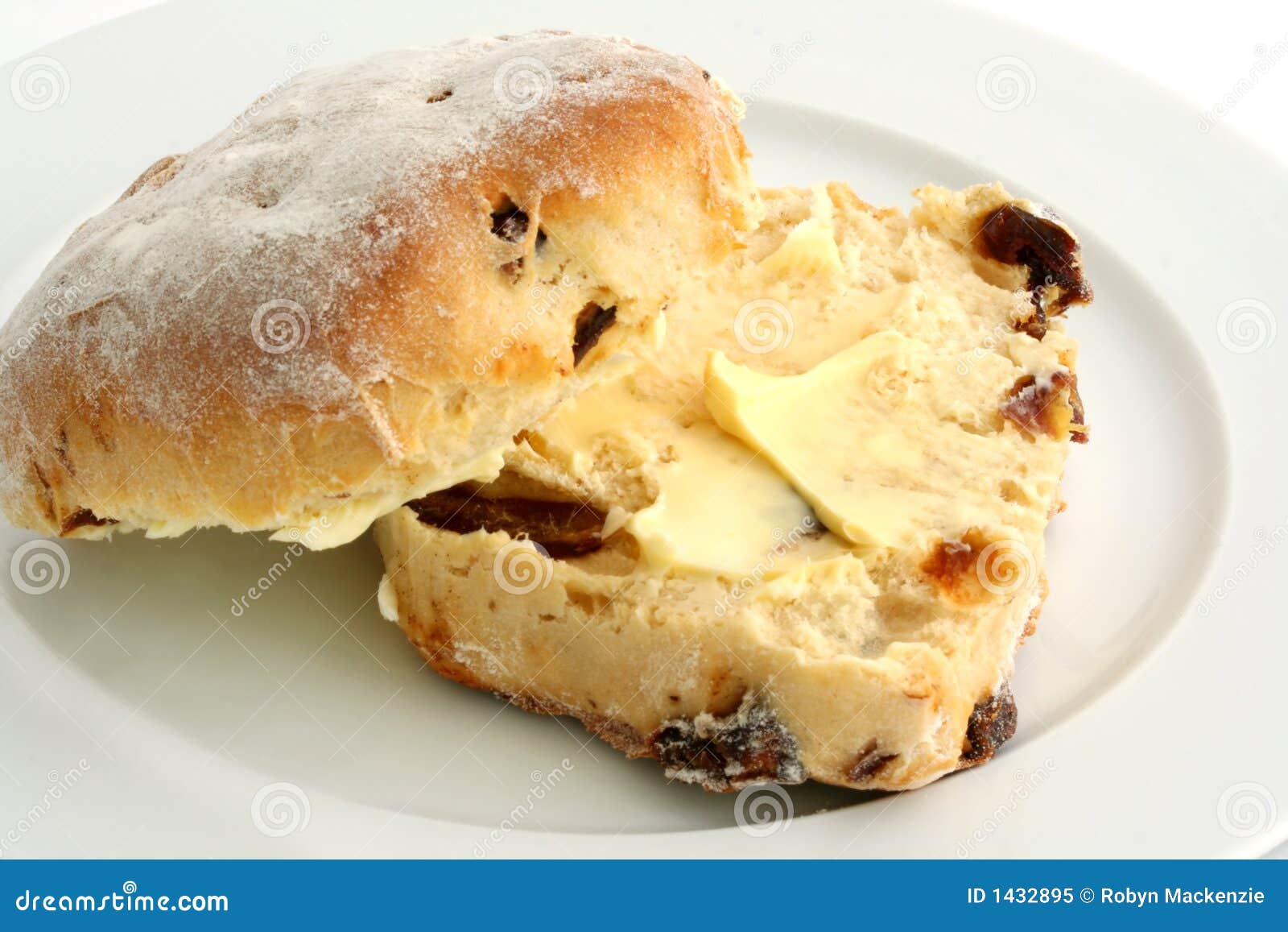 Buttered Scone stock image. Image of snack, baked, white - 1432895