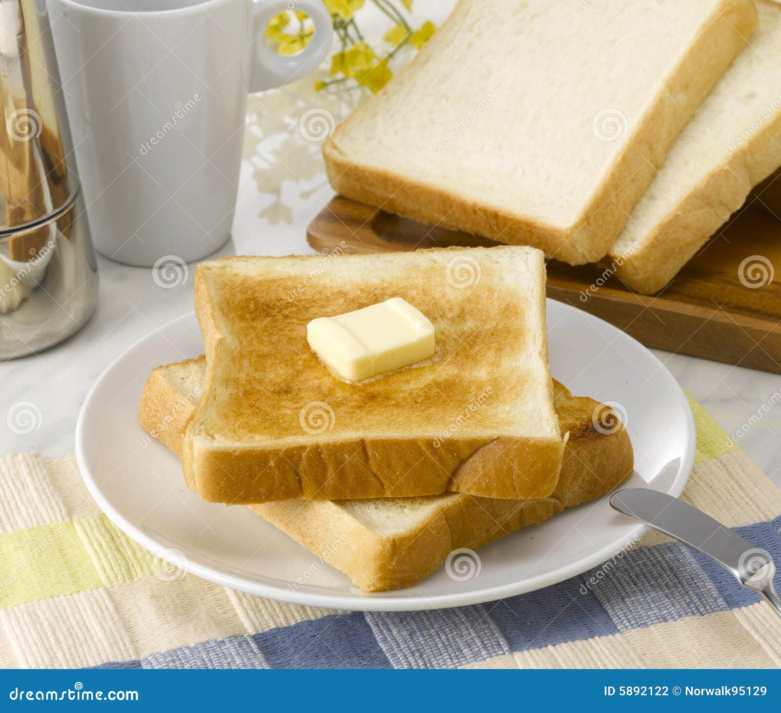 Buttered Toast stock photo. Image of breakfast, toast - 5892122