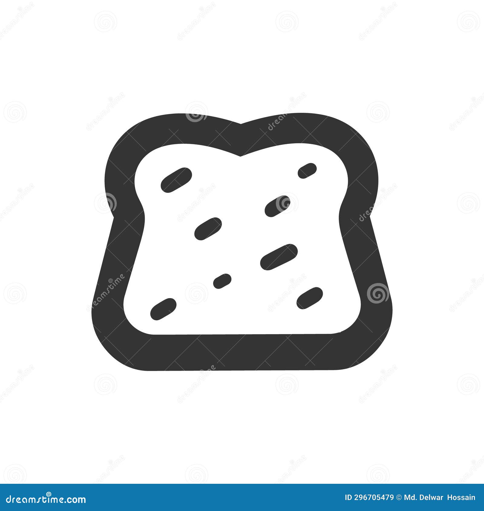 Buttered Toast Icon Cartoon Vector | CartoonDealer.com #296705479