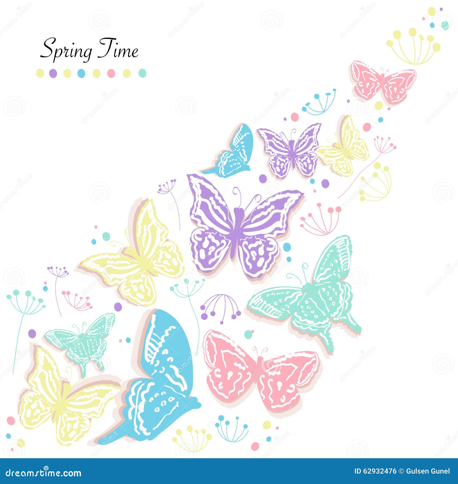 Butterflies Design. Set Of Butterflies Silhouettes In Monochrome Style ...