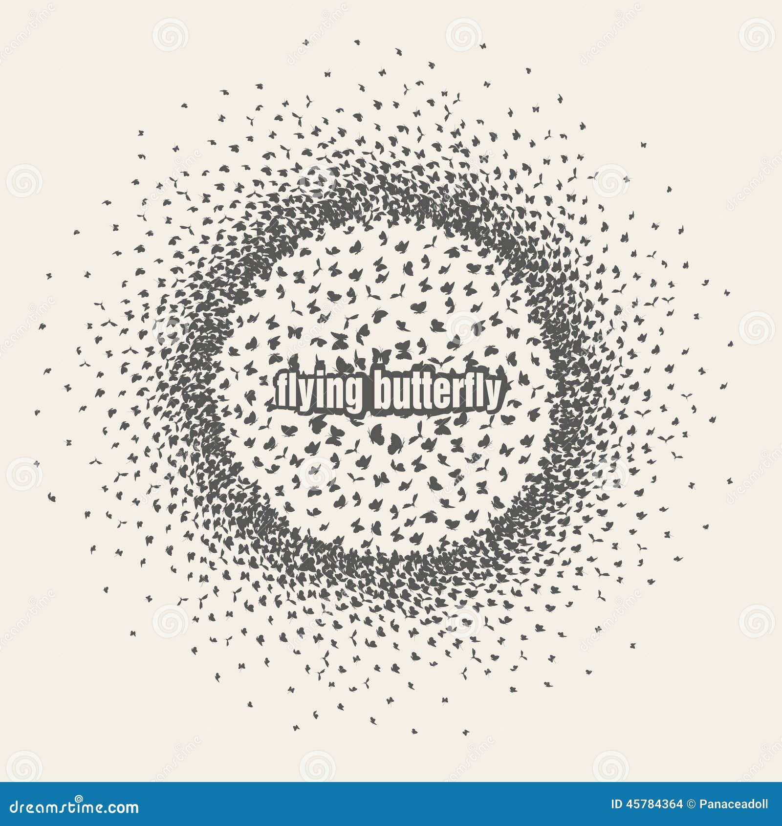 Butterflies Flying in a Circle Scatter in Stock Vector - Illustration ...