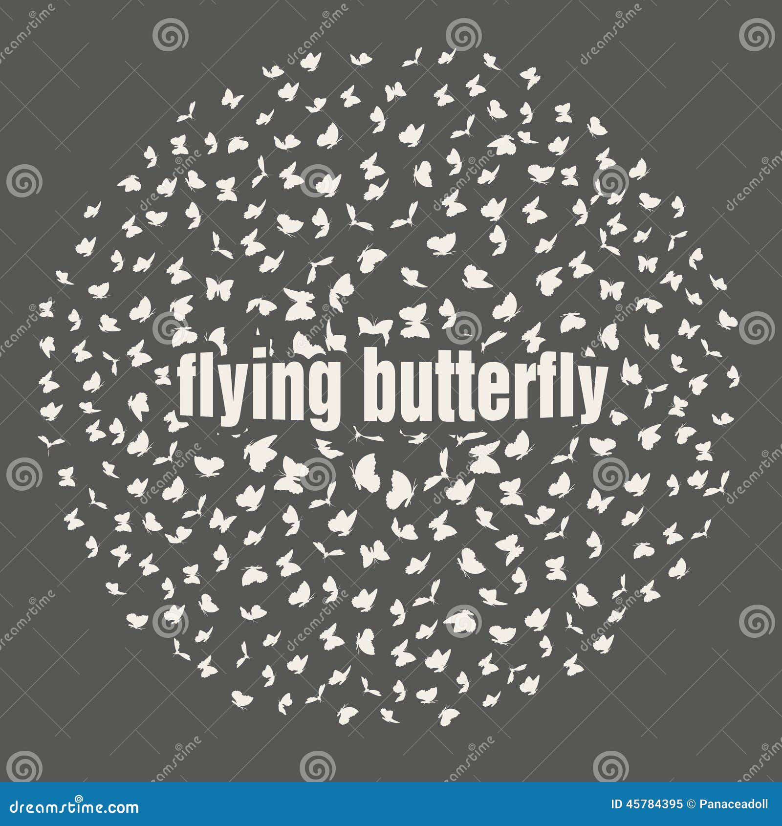 Butterflies Flying in a Circle Scatter in Stock Vector - Illustration ...