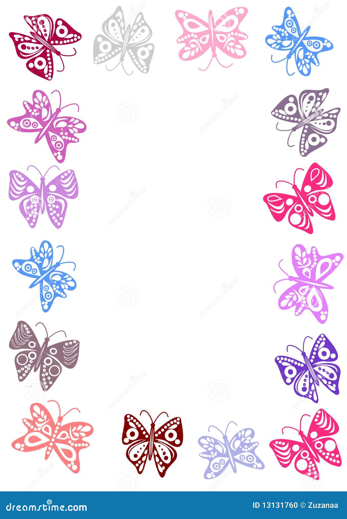 Butterflies frame stock illustration. Illustration of butterflies ...