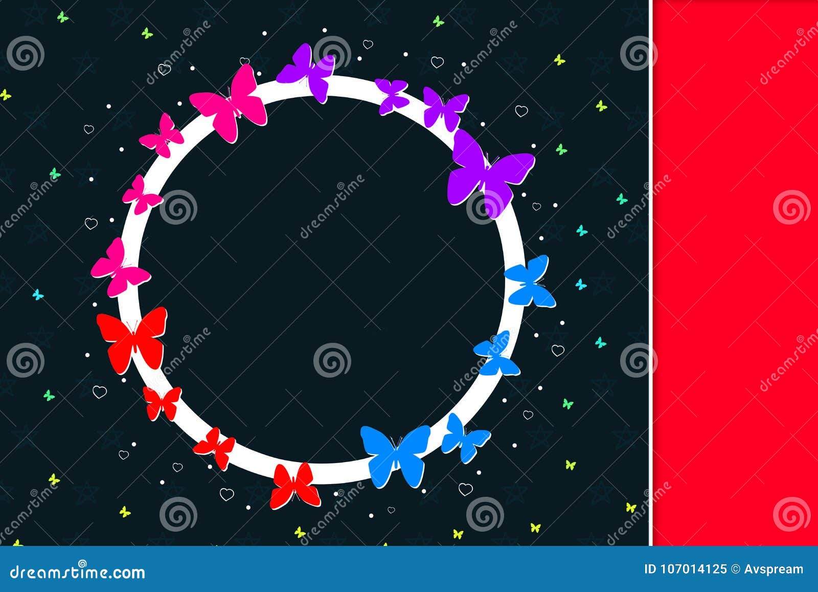 Butterflies Greeting Card Template Stock Illustration - Illustration of ...