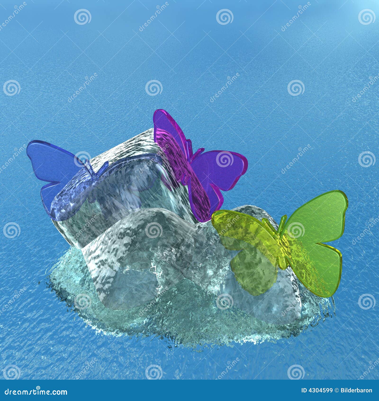 Butterflies And Ice Cubes Picture. Image: 4304599